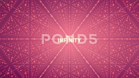 Vector infinite space background. Matrix of glowing stars with illusion ...