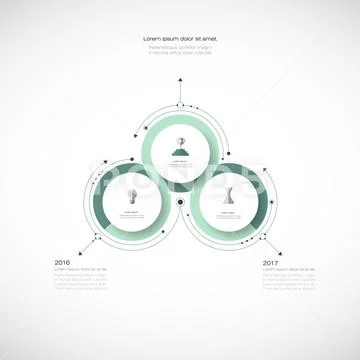 Vector infographics, 3D paper cycle diagram template Illustration #72528660