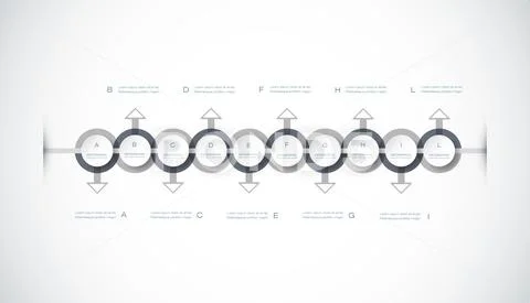 Vector infographics timeline design template with 3D paper label ...