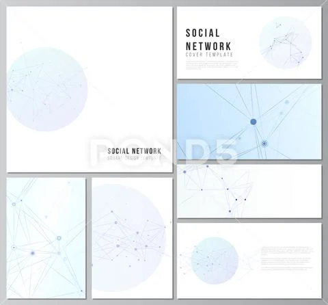 Vector layouts of social network mockups in popular formats for cover ...