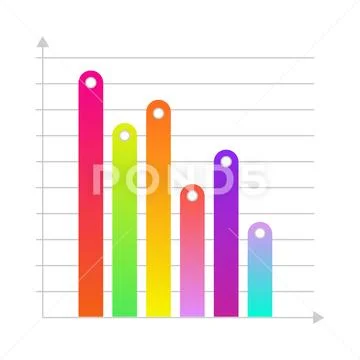 Vector linear histogram bar chart icon Illustration #90245328