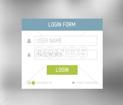 Vector login form template / design ~ Clip Art #54095231