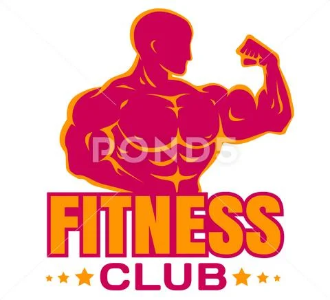Vector logo for bodybuilding: Royalty Free #81150366