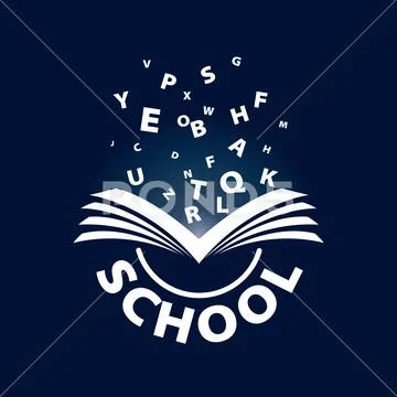 Flying Book Logo On The Fly Education Abstract Vector Sign, Symbol Or
