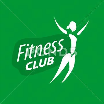 Vector logo for fitness clubs on a green background: Graphic #55246741
