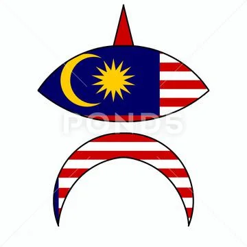 A vector malaysian kite called wau kucing Illustration #219724708