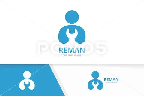 Vector man and repair logo combination. People and fix symbol or icon ...