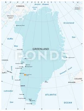 Vector map of the autonomous state of Greenland: Graphic #103273457