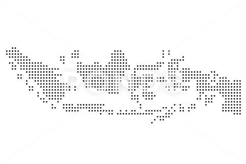 Vector Map Indonesia from black dot formation, Isolated on White ...