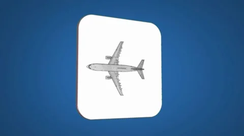 Vector Map intro - Airplane - Transition... | Stock Video | Pond5