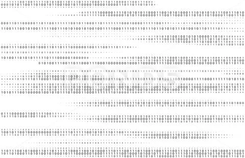 Vector matrix background. Stream of binary code on screen. Data and technology: Graphic #131639229