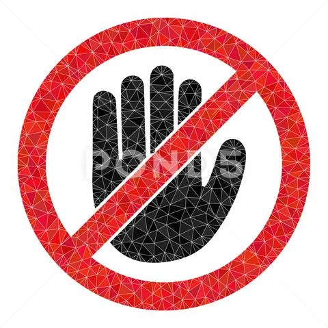 Vector No Hand Triangle Filled Icon: Graphic #166394985