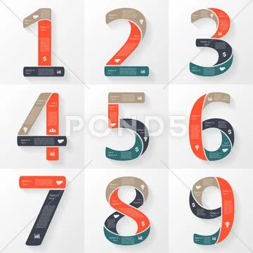 Vector numbers infographics, font diagrams.: Graphic #44501473