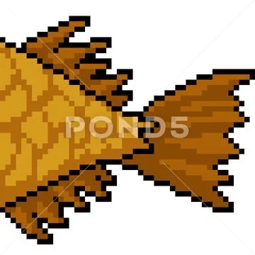 Vector pixel art fish tail: Graphic #121565001