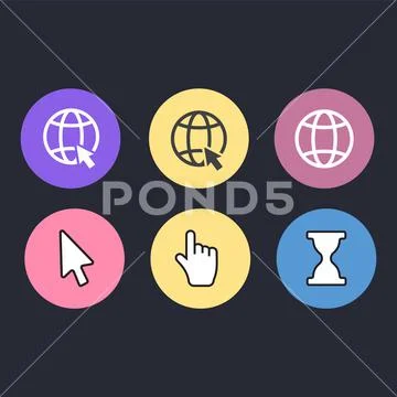 Vector Pixel Mouse cursors. Arrow pointer icon ~ Clip Art #134776015