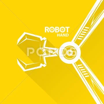 Vector robotic arm symbol. robot hand Illustration #52160676