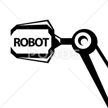 Vector robotic arm symbol. robot hand: Royalty Free #68611214