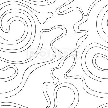 Vector seamless texture of smooth streamlined shapes on a white ...