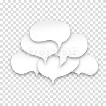 Vector set of speech bubbles stickers. Vector white blank blank speech ...
