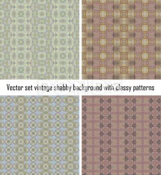 Vector set vintage background classical patterns: Graphic #54826465