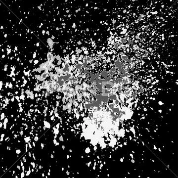 Vector silver paint splash, splatter, and blob shiny on black ...