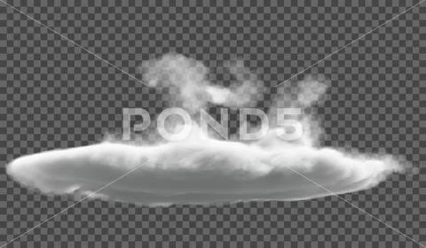 Vector. Single cloud on a transparent background. An atmospheric ...