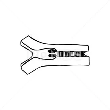 Vector sketch hand drawn silhouette of a zipper for clothes, line art ...