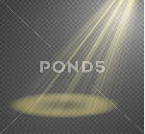 Vector spotlight. Light effectlight beam isolated on transparent ...