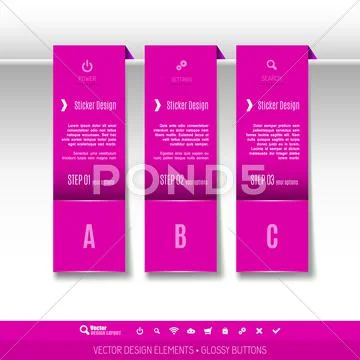 Vector tabs as design elements for business layouts.: Royalty Free ...