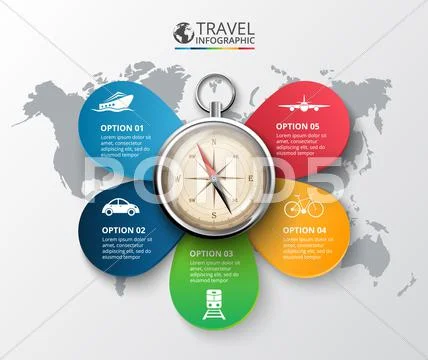 Vector travel infographic. Stock Illustration ~ #55185076