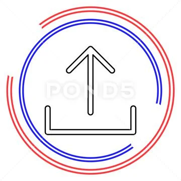 Vector Upload symbol - app up load button: Royalty Free #135487110