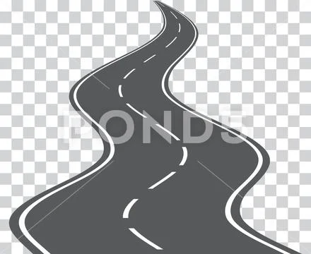 Vector winding road isolated on transparent background. Vector EPS 10 ...