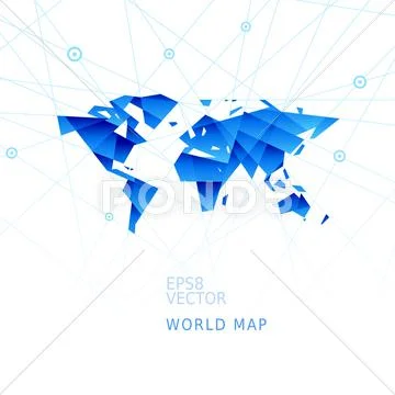 Vector world map: Vector, Graphic, Illustration #42987201