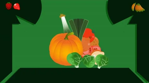 Vegetables - Vector Graphics - Food Ani... | Stock Video | Pond5