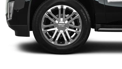 Vehicle wheel close up side view in stud... | Stock Video | Pond5