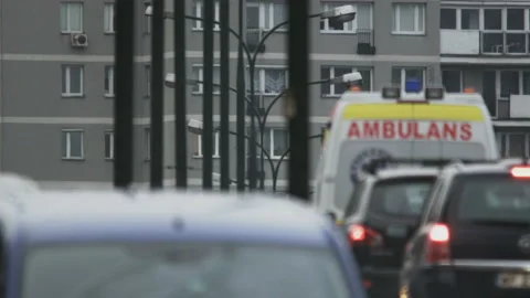 Vehicles Moving Slowly in a Traffic Jam.... | Stock Video | Pond5