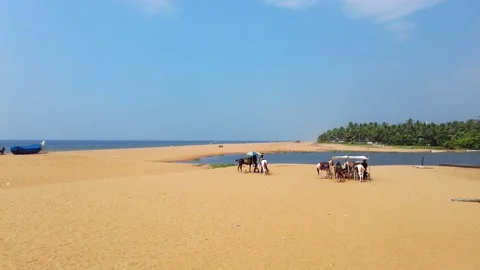 Veli beach, veli tourist village, Thiruv... | Stock Video | Pond5
