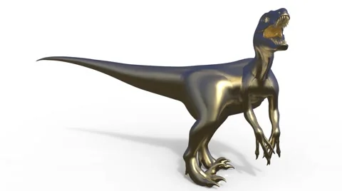 Velociraptor front view 3d rendering | Stock Video | Pond5