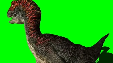 Velociraptor Roaring on Green Screen 05 | Stock Video | Pond5
