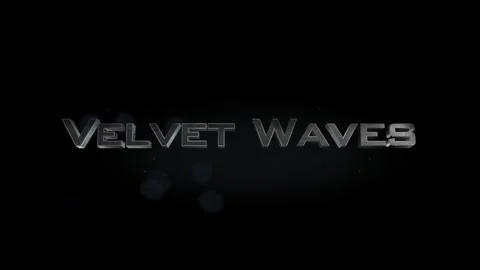 Velvet Waves title metal text on black a... | Stock Video | Pond5