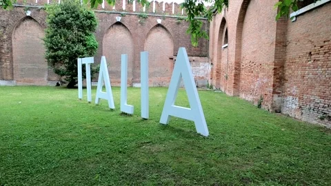 Venezia, Italy - Italia Logo - Biennale ... | Stock Video | Pond5