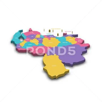 Venezuela political map of administrative divisions Illustration #232788764