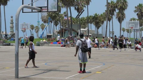 Venice Beach Basketball Stock Video Footage | Royalty Free Venice Beach ...