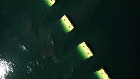 Venice MOSE sea wall up, adaptation to a... | Stock Video | Pond5