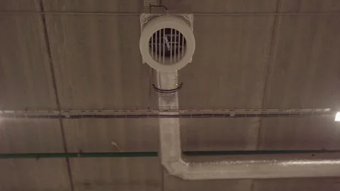 Ventilation ducts inside a large warehou... | Stock Video | Pond5