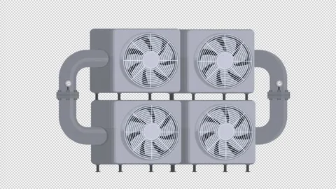 Ventilation system. Animation of an indu... | Stock Video | Pond5