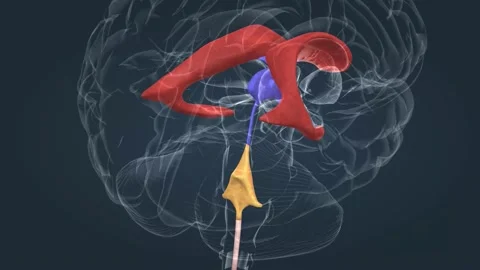 The ventricular system and the basal gan... | Stock Video | Pond5