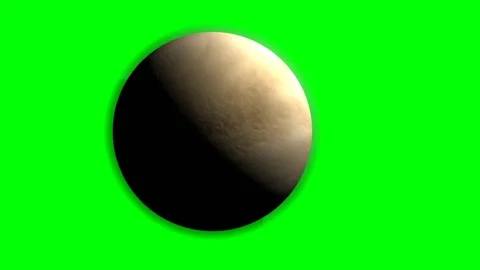 venus half face lit in green screen | Stock Video | Pond5