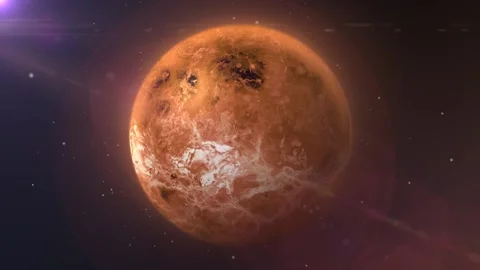 venus planet 3D planet rotating 360 degr... | Stock Video | Pond5
