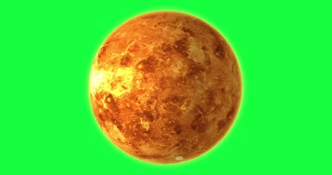 Venus planet slow rotation, green screen... | Stock Video | Pond5